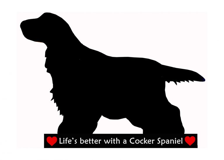 Cocker Spaniel Dog Gift – Dry Wipe Flexible Magnetic Blackboard with ...
