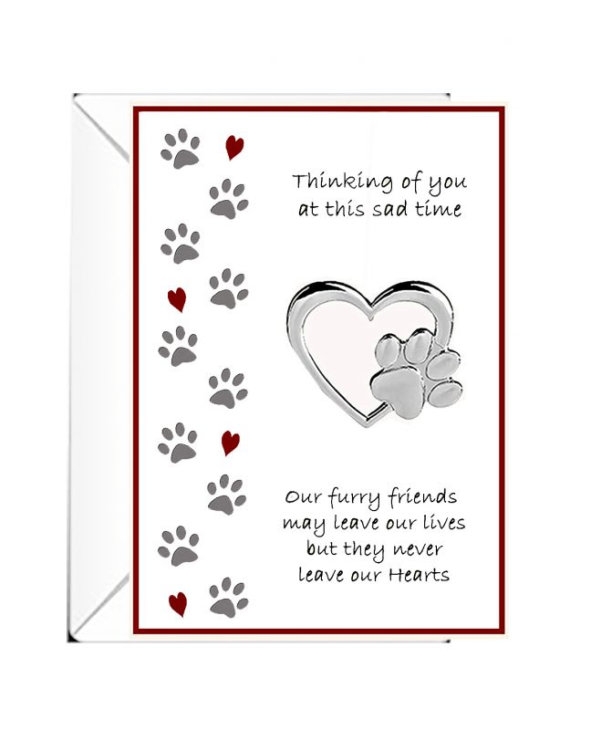 Pet Bereavement A5 Card with lovely verse inside – Pet loss, sympathy ...